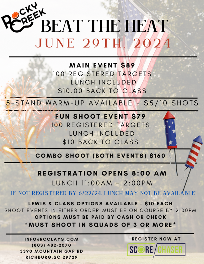Beat the Heat – NSCA – Rocky Creek Sporting Clays
