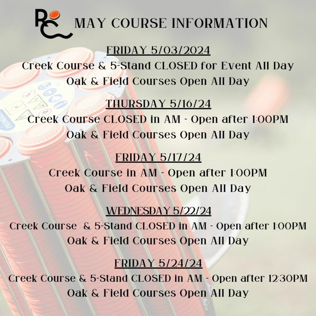 May Course Information – Rocky Creek Sporting Clays