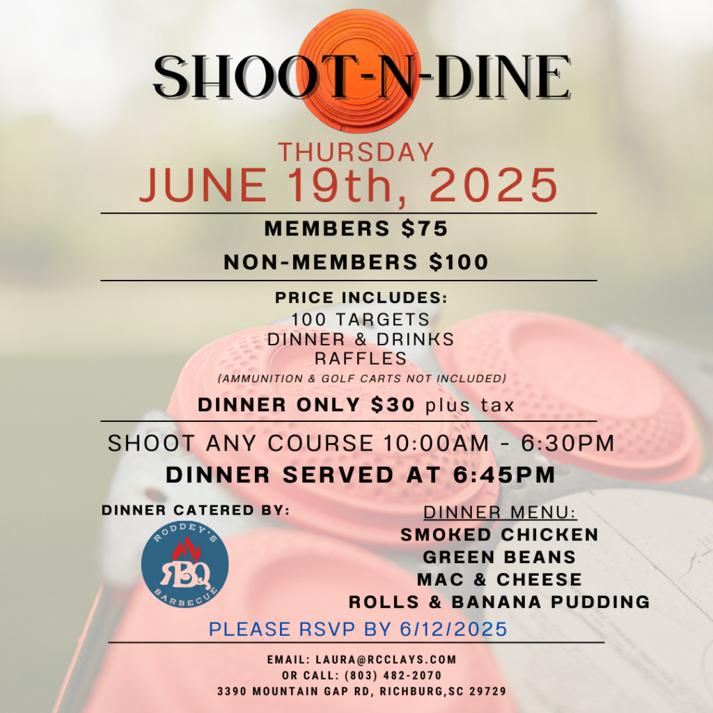 JUNE SHOOT-N-DINE – Rocky Creek Sporting Clays